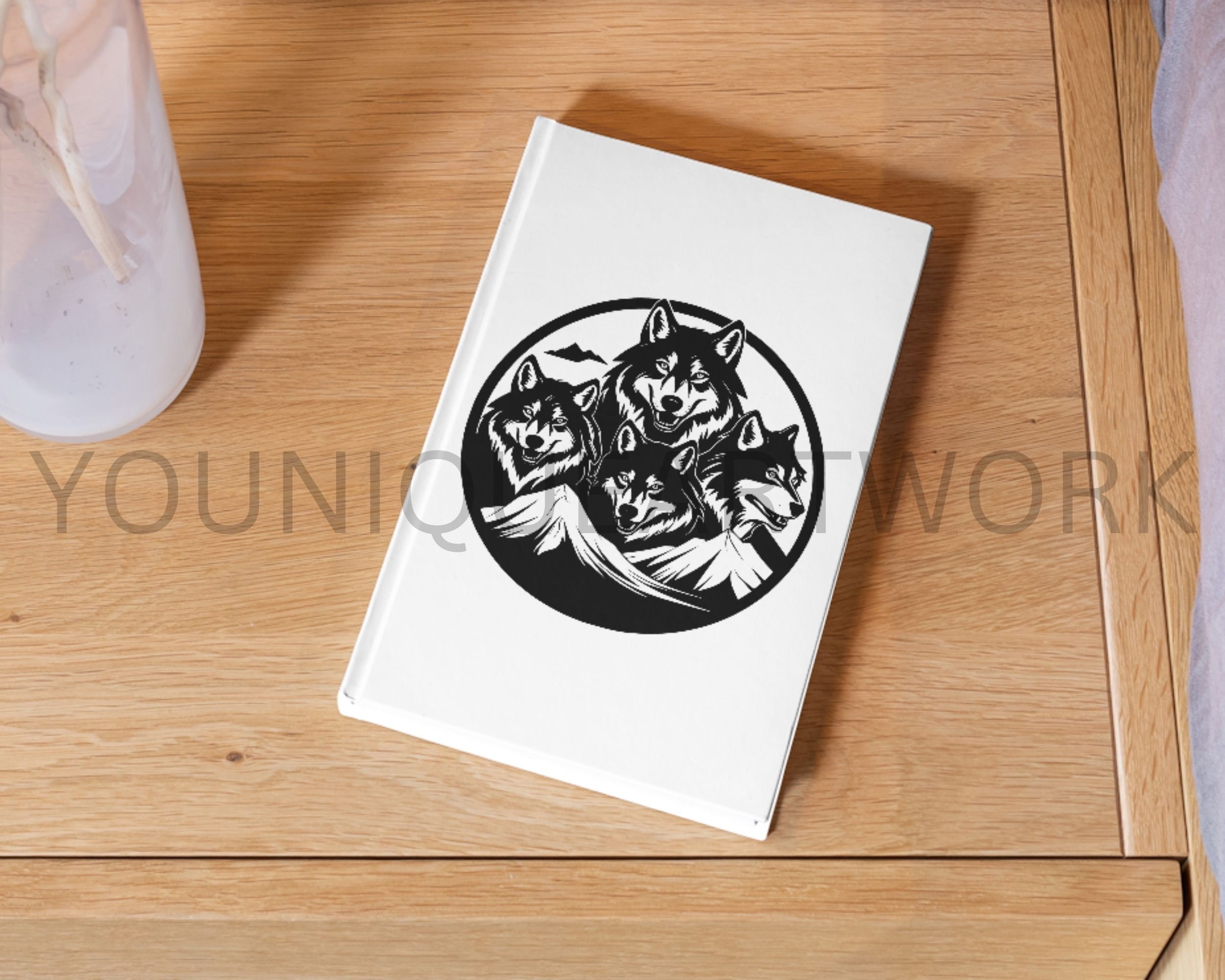 Wolf Pack SVG Bundle, PNG, Wolves Clipart, Hand Drawn Wolf Vector ...