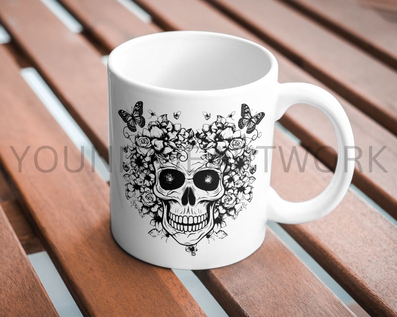 Butterfly Skull SVG Bundle, PNG, Werewolf Clipart, Hand Drawn Werewolf ...