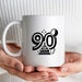 Number 90 SVG Bundle, 90th Birthday Clipart, Hand Drawn Ninety Themed ...