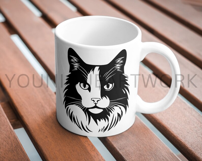 Calico Cat SVG Bundle, PNG, Cat Face Clipart, Hand Drawn Calico Cat ...