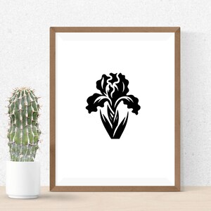 Iris SVG Bundle, Flowers Clipart, Hand Drawn Floral Theme Vector ...