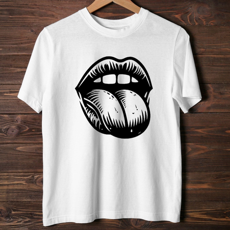 Mouth With Tongue SVG Bundle, Lips Clipart, Hand Drawn Mouth Theme ...