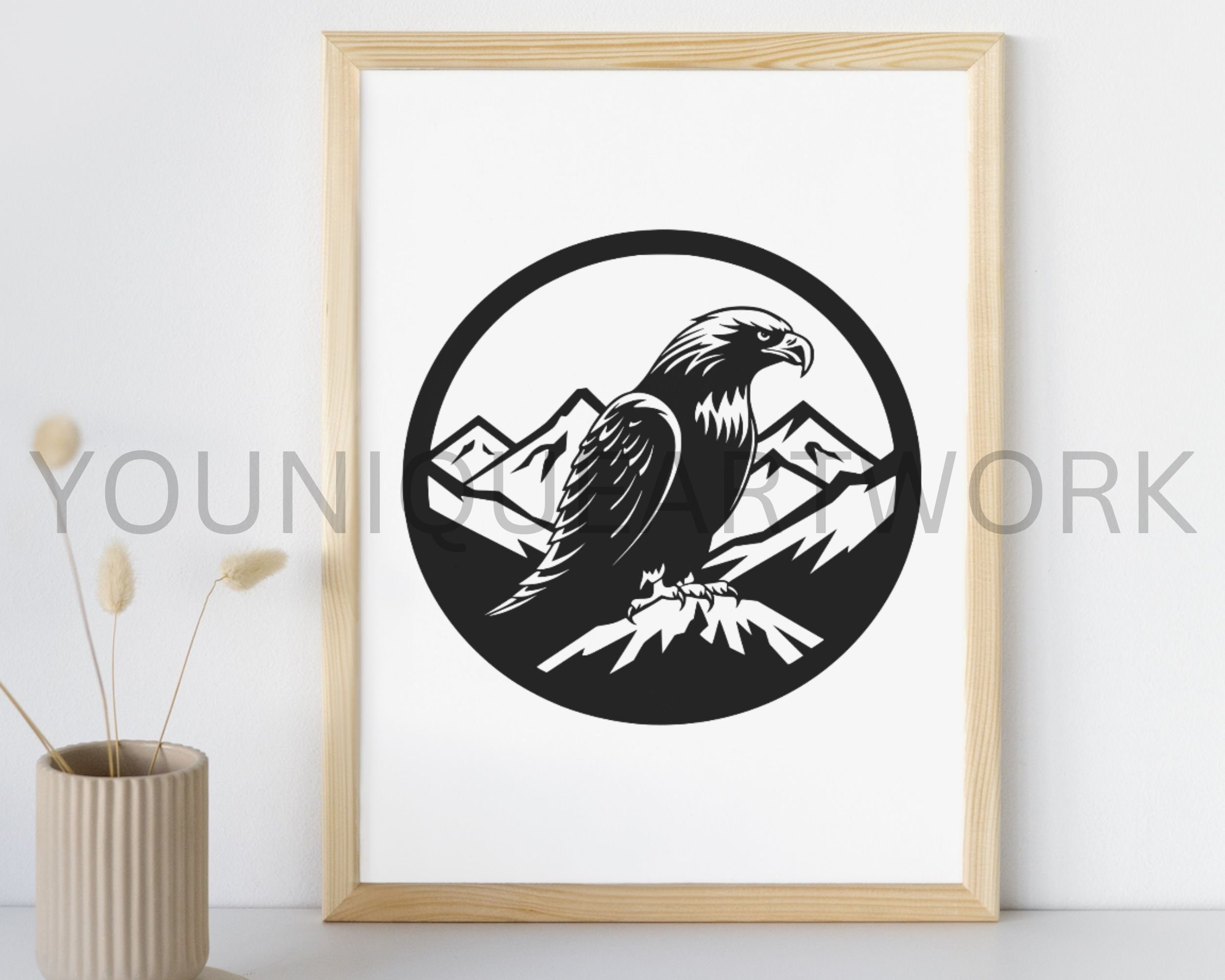 Cool Eagle SVG Bundle, PNG, Funny Eagle Clipart, Hand Drawn Eagle With ...