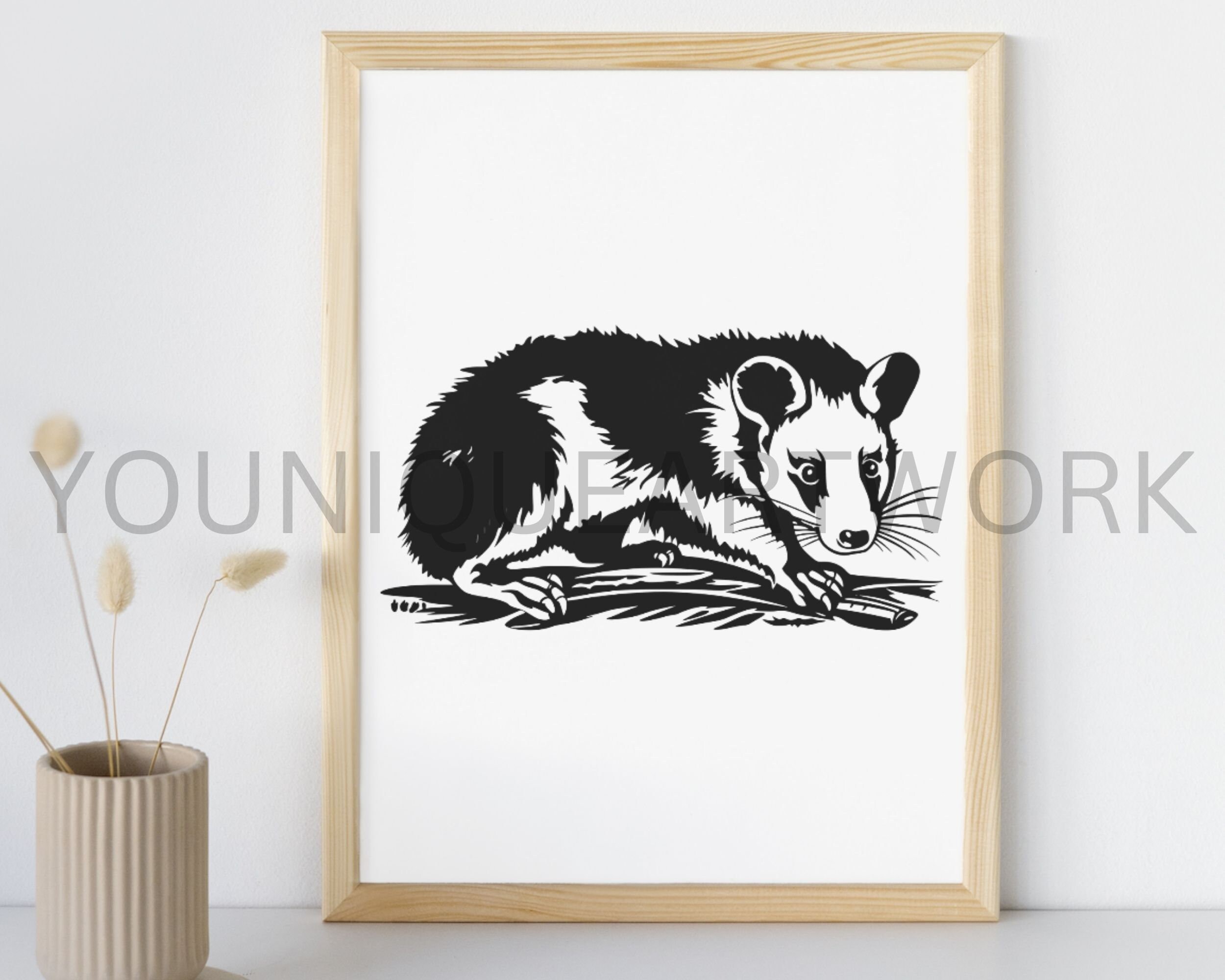 Possum SVG Bundle PNG Woodland Animal Clipart Hand Drawn - Etsy