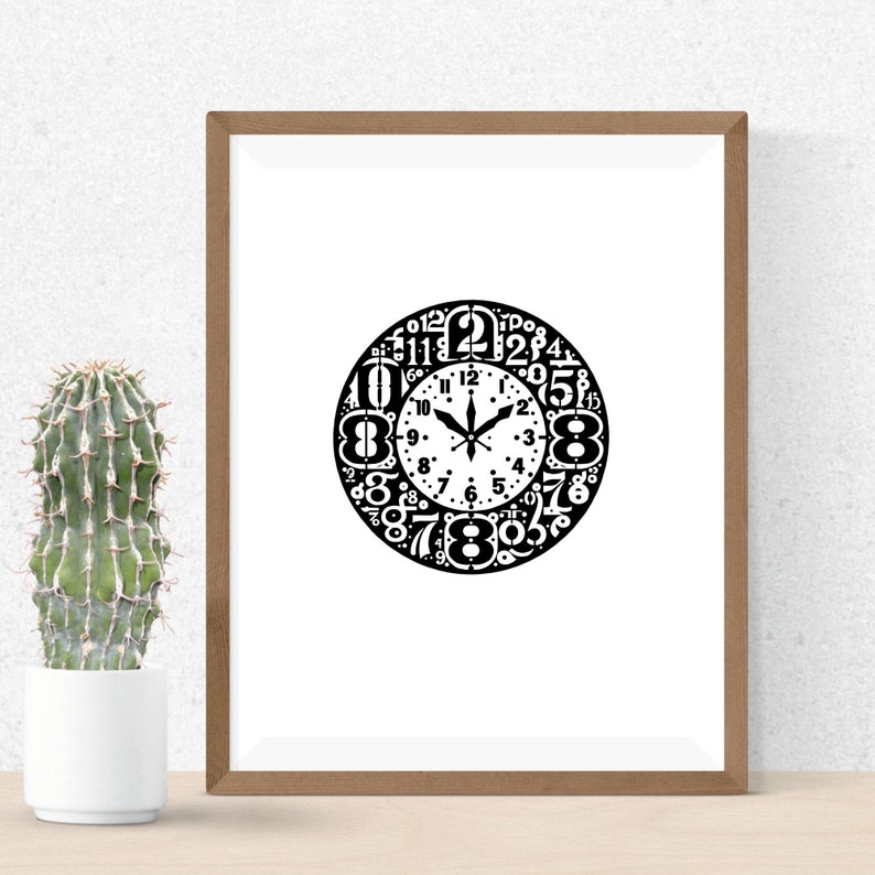 Clock SVG Bundle, Alarm Clipart, Hand Drawn Wall Clock Theme Vector ...