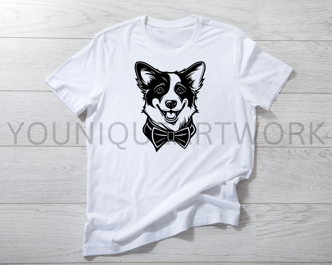 Corgi SVG Bundle, PNG, Cute Dogs Clipart, Hand Drawn Peeking Dog Vector ...