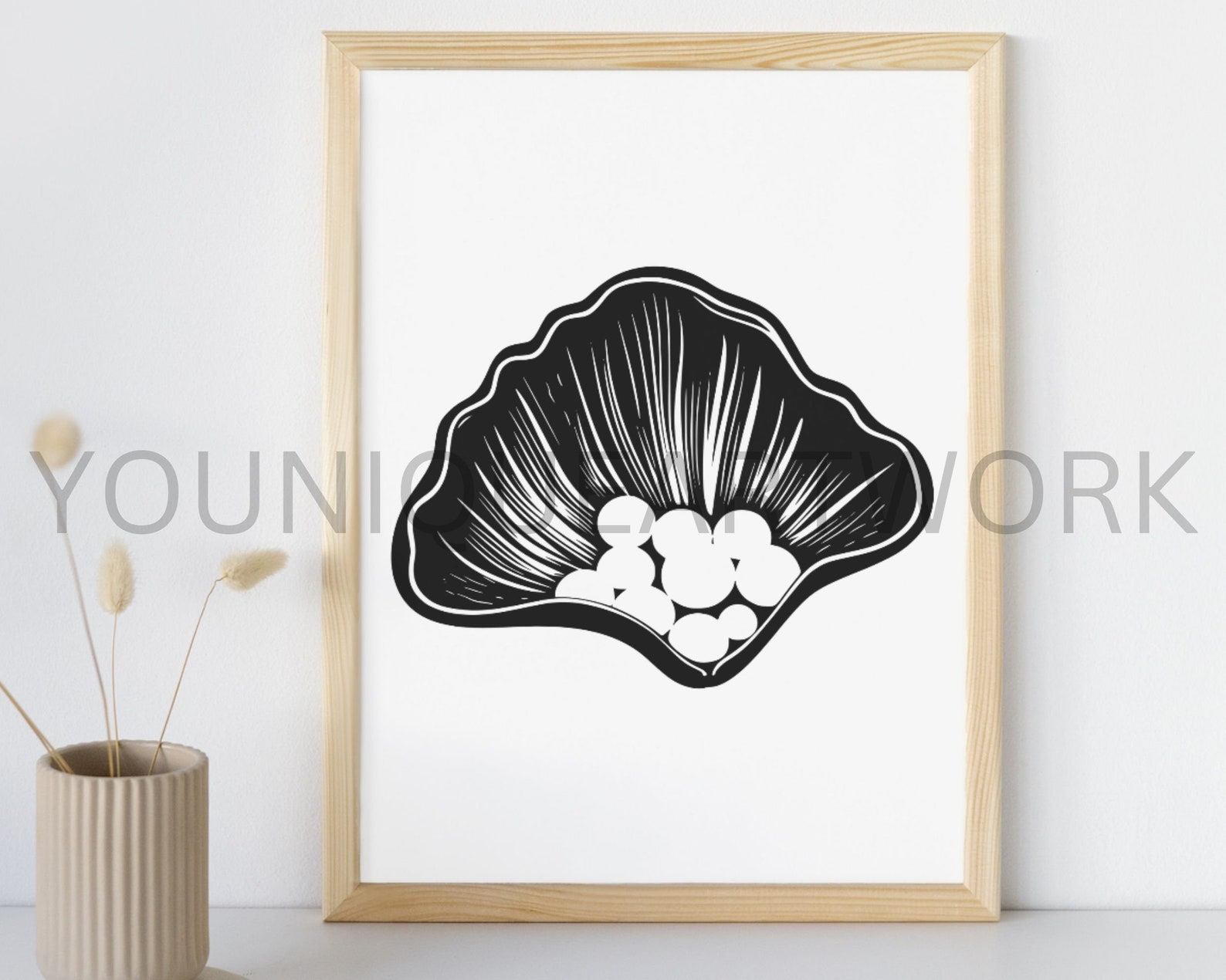 Clam With Pearl SVG Bundle, PNG, Clam Clipart, Hand Drawn Sea Shells ...