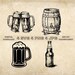 Beer SVG Bundle, PNG, Beer Keg Clipart, Hand Drawn Beer Bottle Vector ...