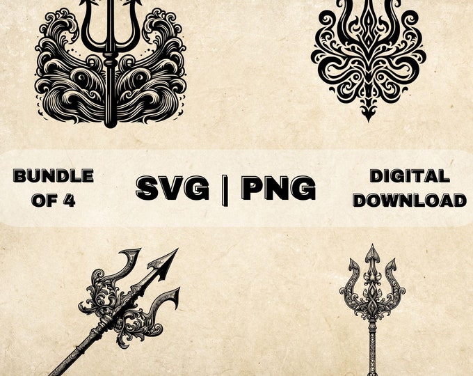 Trident Svg, Trident Clipart, Trident Silhouette, Clip Art Silhouettes ...