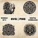 Tezcatlipoca SVG Bundle, Aztec God Clipart, Hand Drawn Mesoamerican Art ...