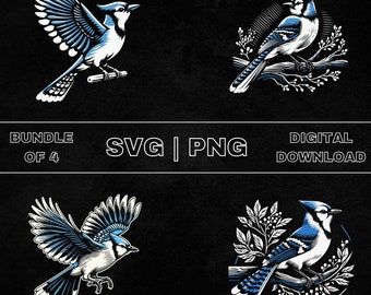 Blue Jay SVG Printable Clipart Blue Jay Png Iron on Transfer SVG Blue ...