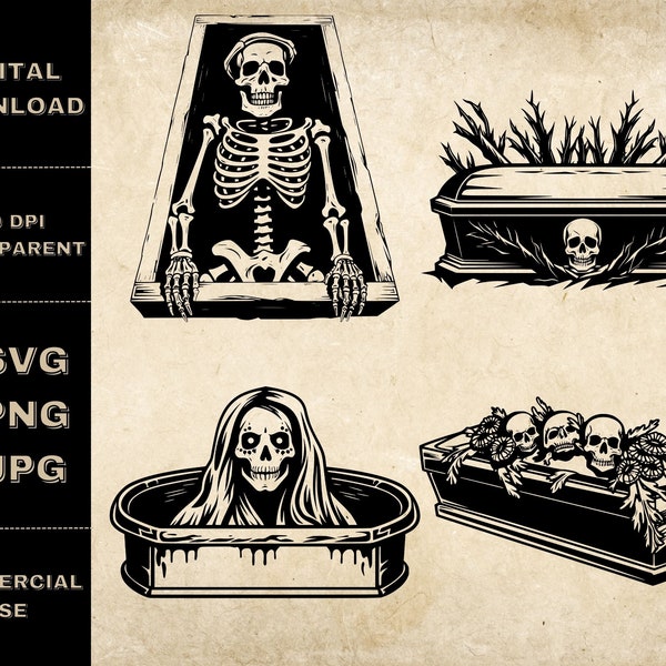 Skeleton Hand Coffin Svg - Etsy
