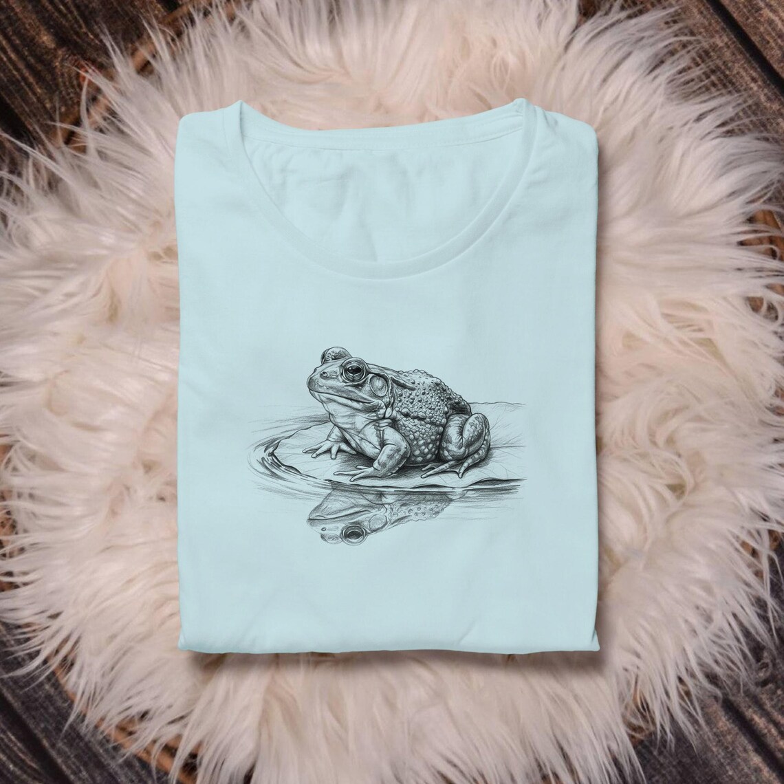 Bullfrog Lily Pad Sketch PNG | Detailed Pencil Art for Sublimation ...
