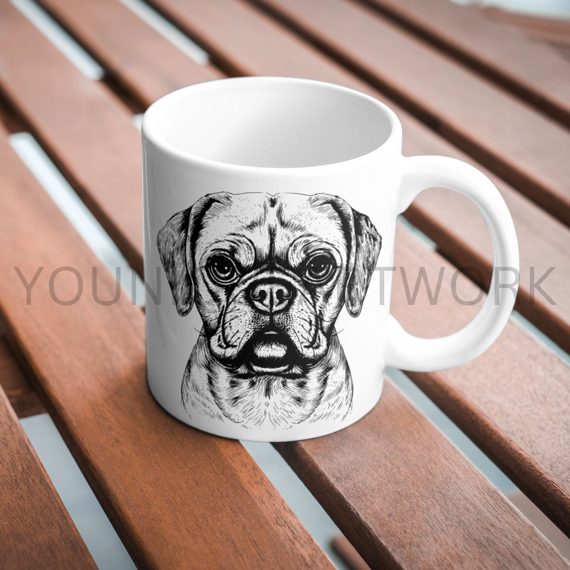 Puggle SVG Bundle, PNG, Dogs Clipart, Hand Drawn Dog Vector ...