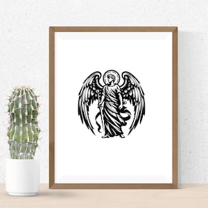 Archangel Uriel SVG Bundle, Arch Angel Clipart, Hand Drawn Uriel Theme ...