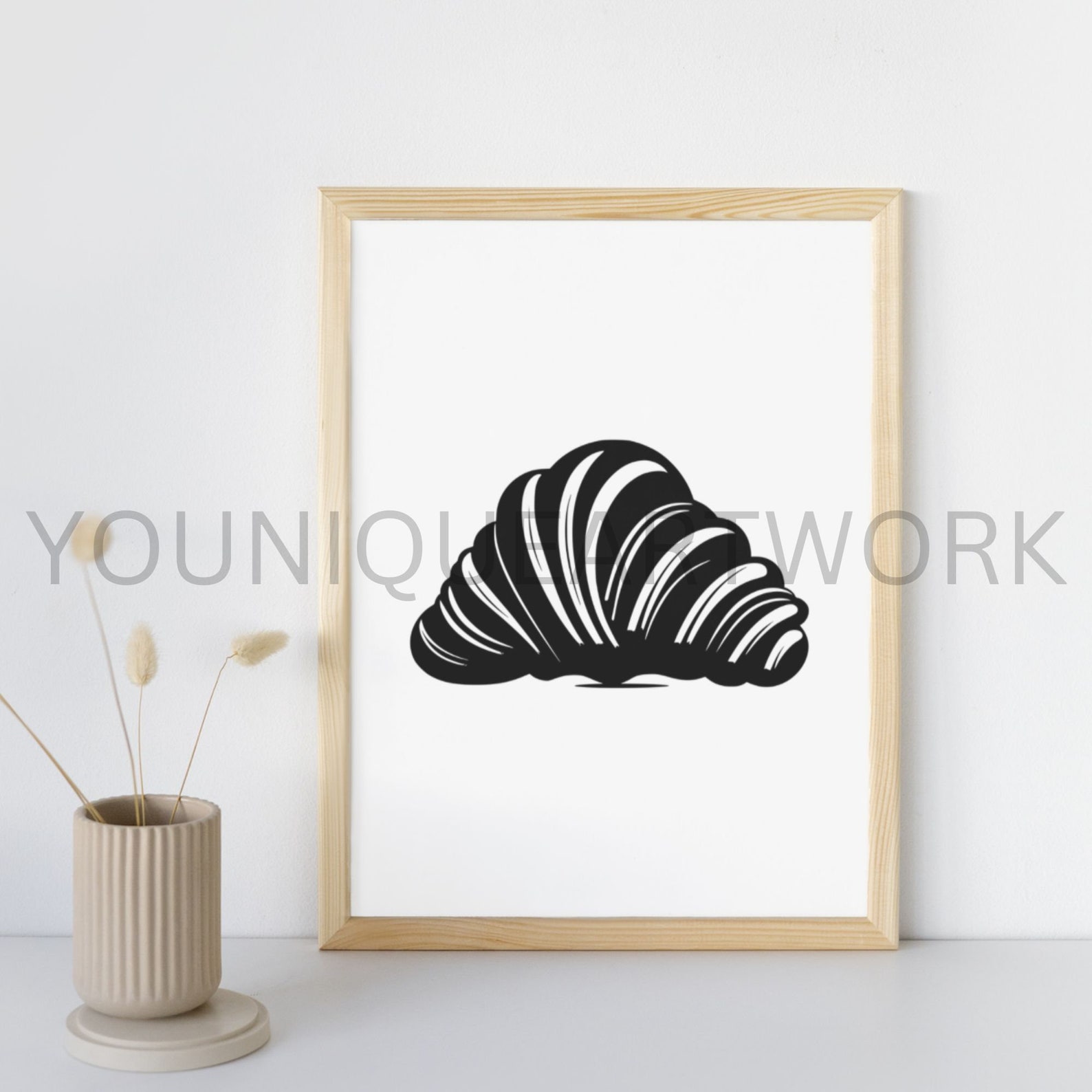 Croissant SVG Bundle PNG Croissant Clipart Hand Drawn - Etsy