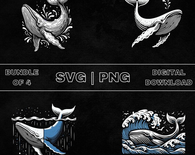 Blue Whale SVG Bundle - Etsy Canada