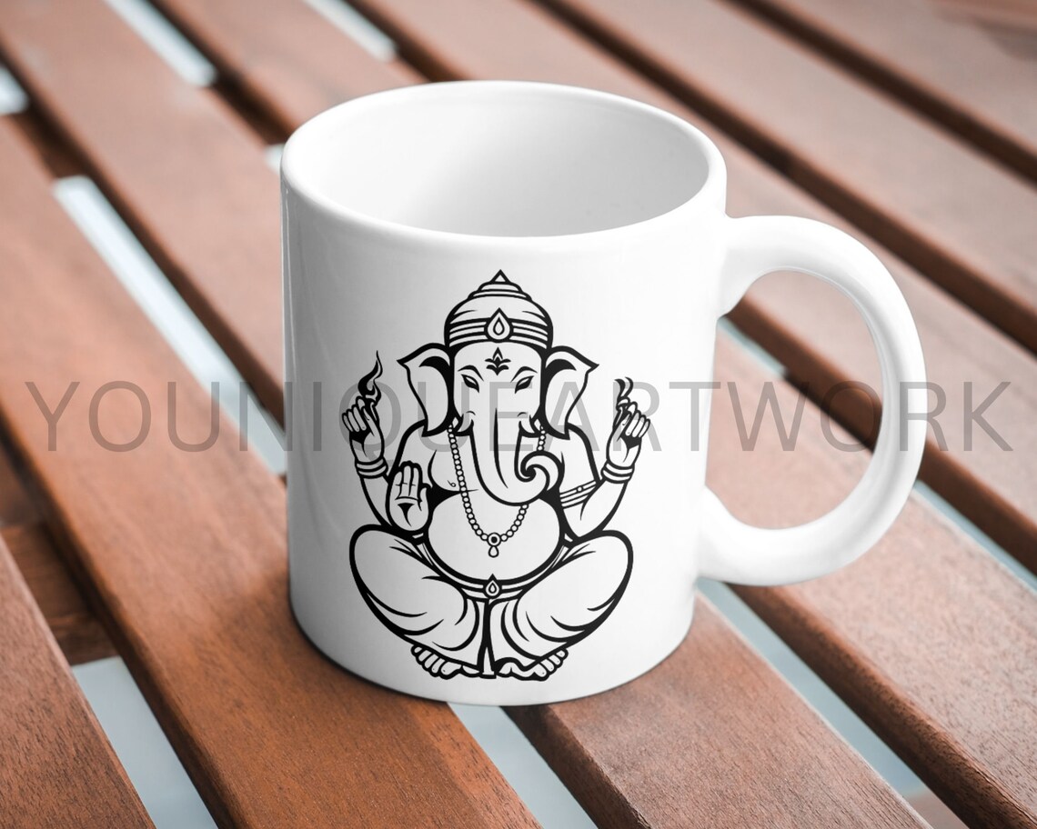 Ganesha SVG Bundle, PNG, Ganesha Clipart, Hand Drawn Ganpati Vector ...