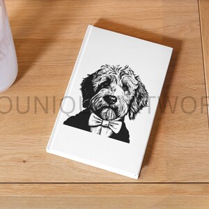 Labradoodle SVG Bundle, PNG, Cute Dog Clipart, Hand Drawn Peeking Dog ...