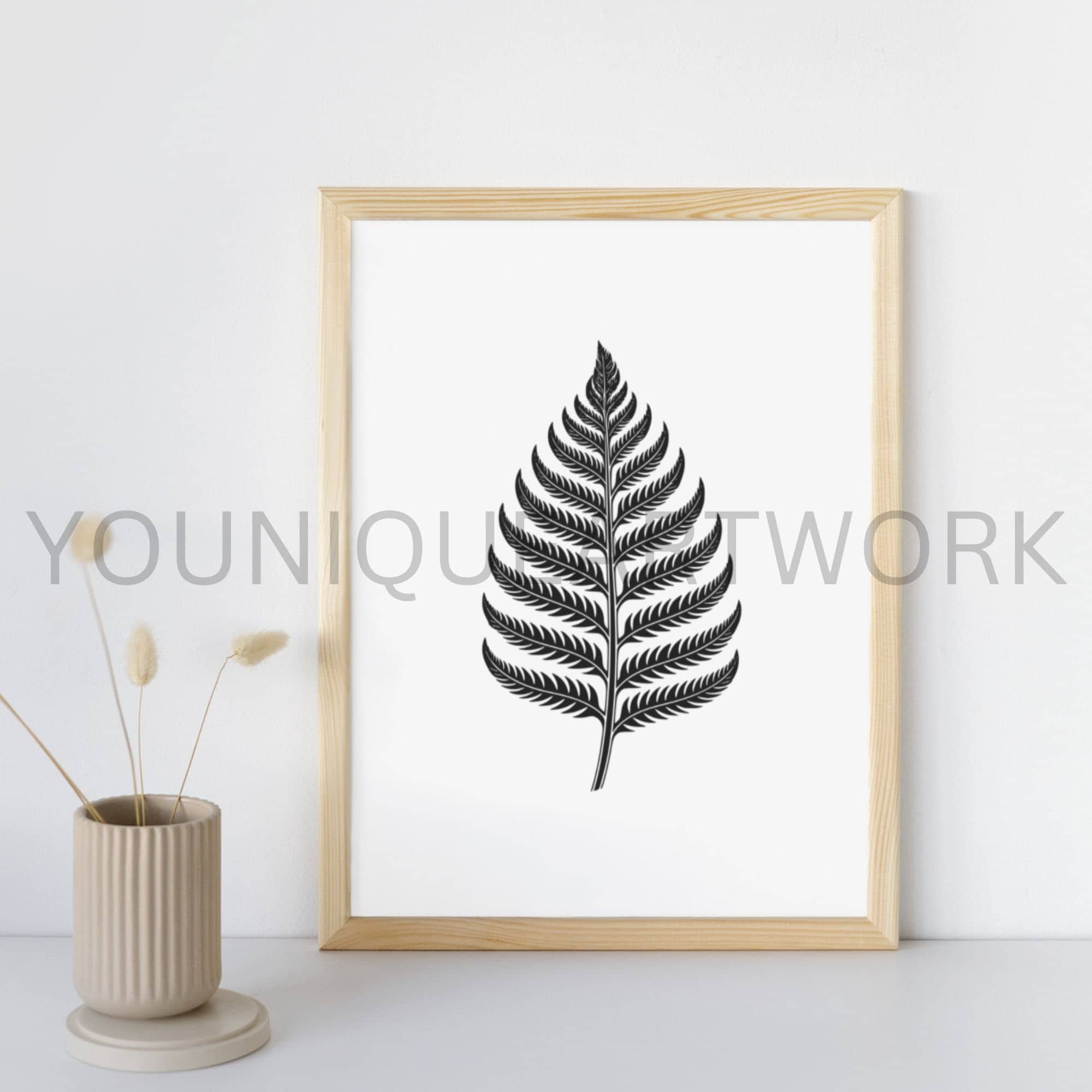 Fern SVG Bundle, PNG, Leaf Clipart, Hand Drawn Ferns Leaves Graphic ...
