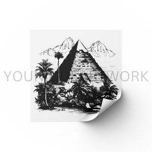 Pyramid SVG Bundle, PNG, Pyramids Clipart, Hand Drawn Egypt Scene ...