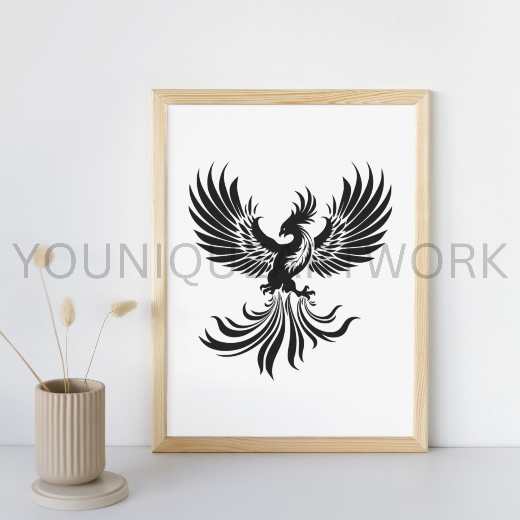 Phoenix SVG Bundle, PNG, Phoenix Clipart, Hand Drawn Phoenix Vector ...