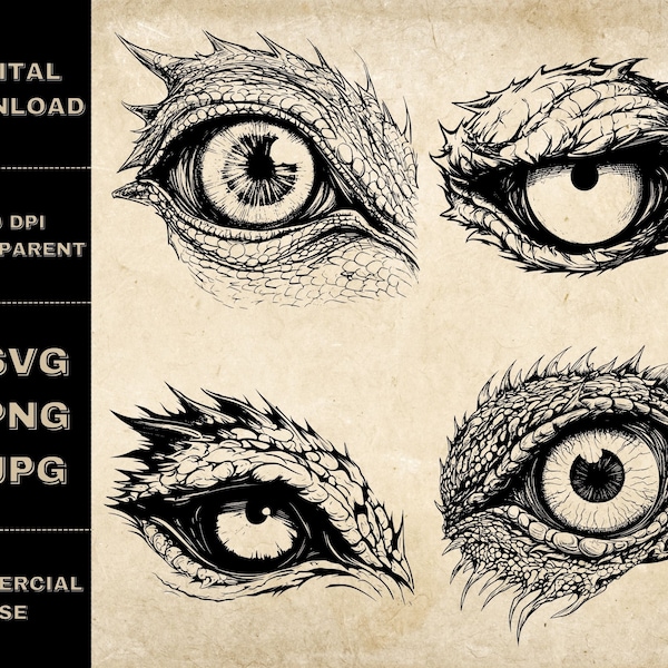 Dragon Eye Clipart - Etsy
