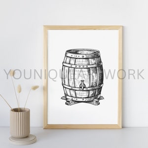 Beer SVG Bundle, PNG, Beer Keg Clipart, Hand Drawn Beer Bottle Vector ...