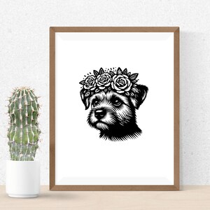 Border Terrier SVG Bundle, Border Terrier Clipart, Hand Drawn Dog Theme ...
