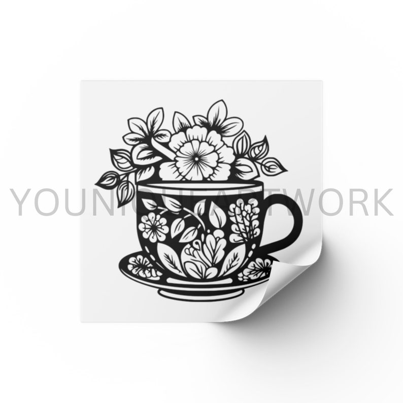 Teacup SVG Bundle, PNG, Flowers and Butterflies Clipart Cut Files ...