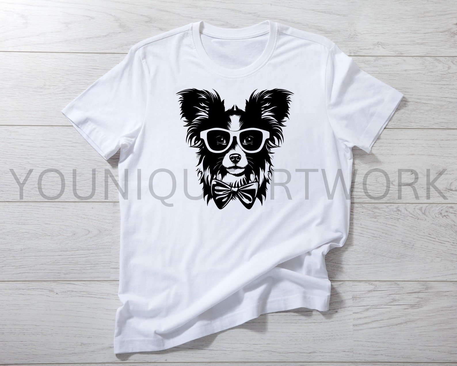 Papillon SVG Bundle PNG Papillon Clipart Hand Drawn Peeking - Etsy