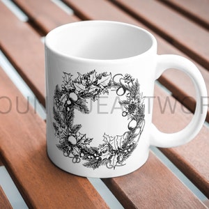 Christmas Frame SVG Bundle, PNG, Merry Christmas Clipart, Hand Drawn ...