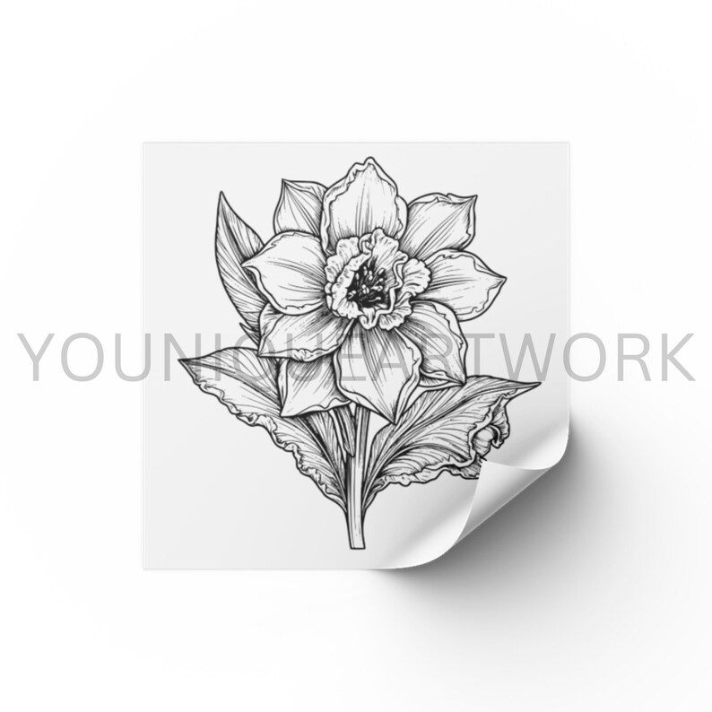 Daffodil SVG Bundle, PNG, Flowers Clipart, Hand Drawn Daffodils Vector ...