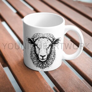 Sheep SVG Bundle, PNG, Sheep Clipart, Hand Drawn Farm Animal Vector ...