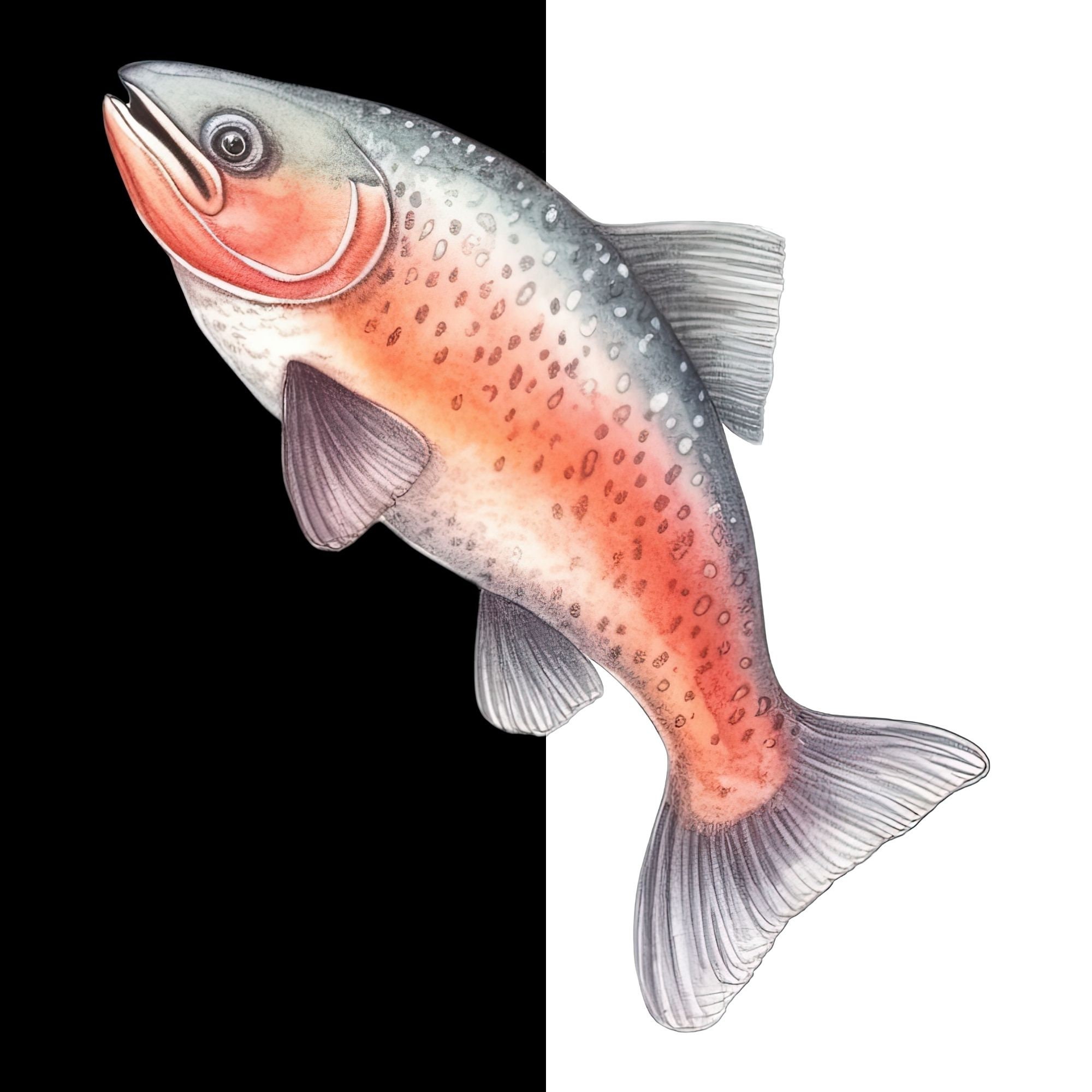 Salmon Clipart Salmon PNG Files for Sublimation Salmon Fish - Etsy