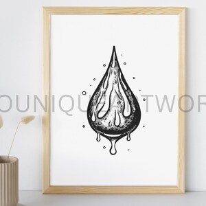 Raindrop SVG Bundle, PNG, Water Drop Clipart, Hand Drawn Rain Drop ...