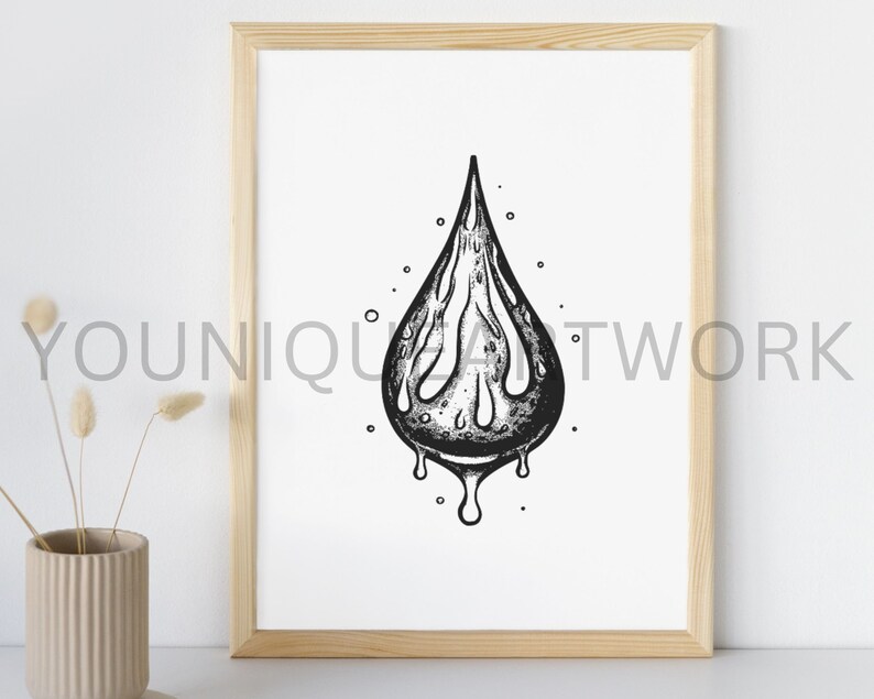Raindrop SVG Bundle, PNG, Water Drop Clipart, Hand Drawn Rain Drop ...