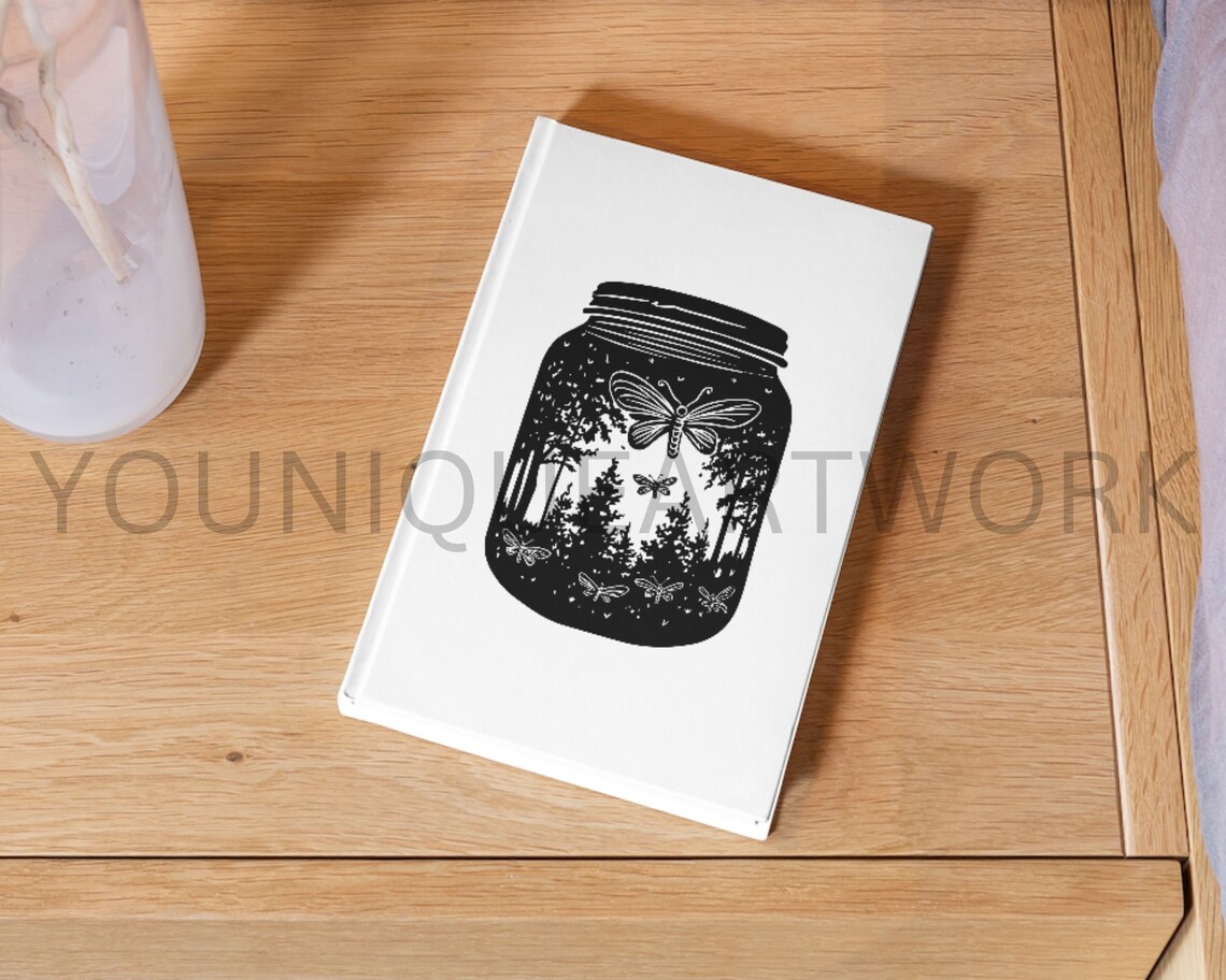 Fireflies in A Jar SVG Bundle PNG Fireflies Clipart Hand - Etsy