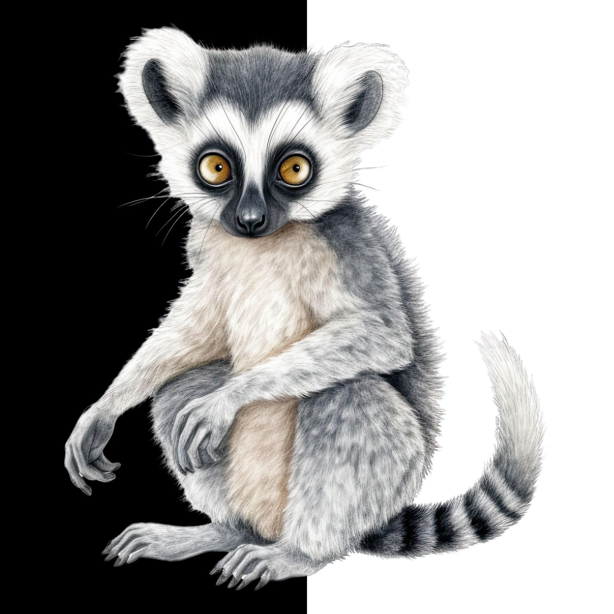 Cute Lemur Clipart, Lemur PNG Files for Sublimation, Lemur Clip Art ...