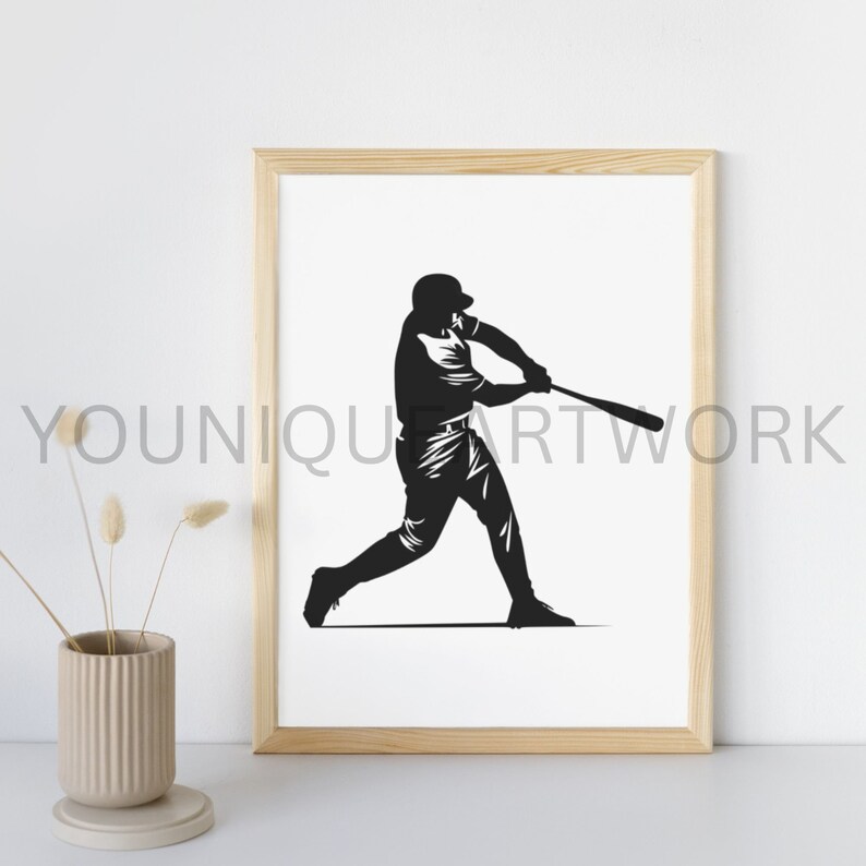 Baseball SVG Bundle, PNG, Baseball Clipart, Hand Drawn Baseball Player ...