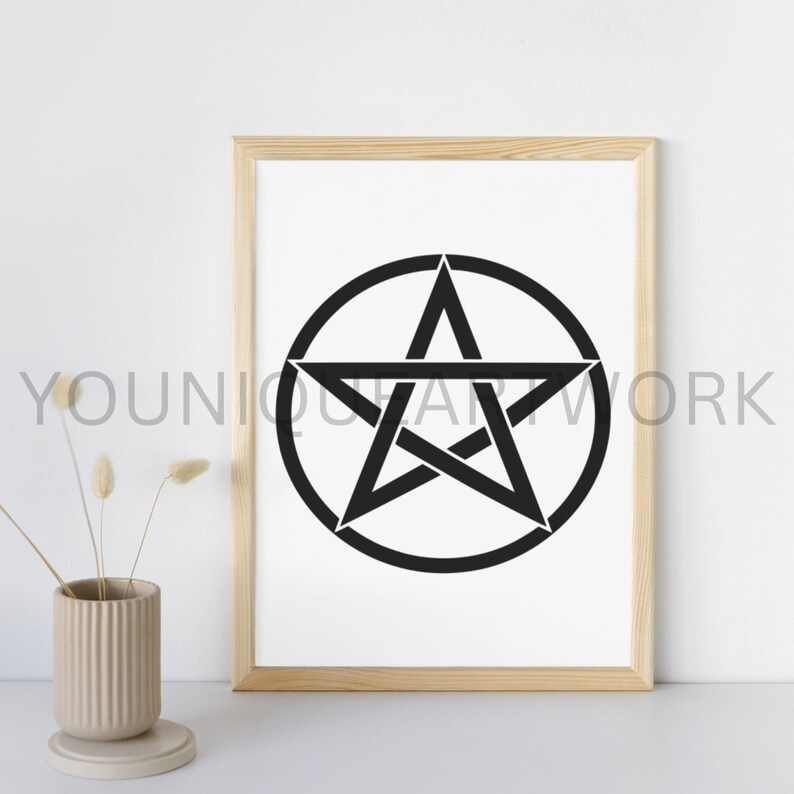 Pentagram SVG Bundle PNG Pentacle Clipart Hand Drawn - Etsy