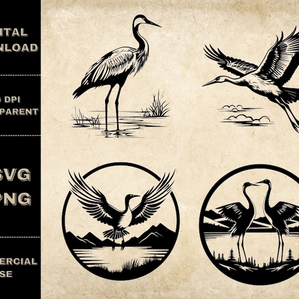 Paper Crane Svg - Etsy