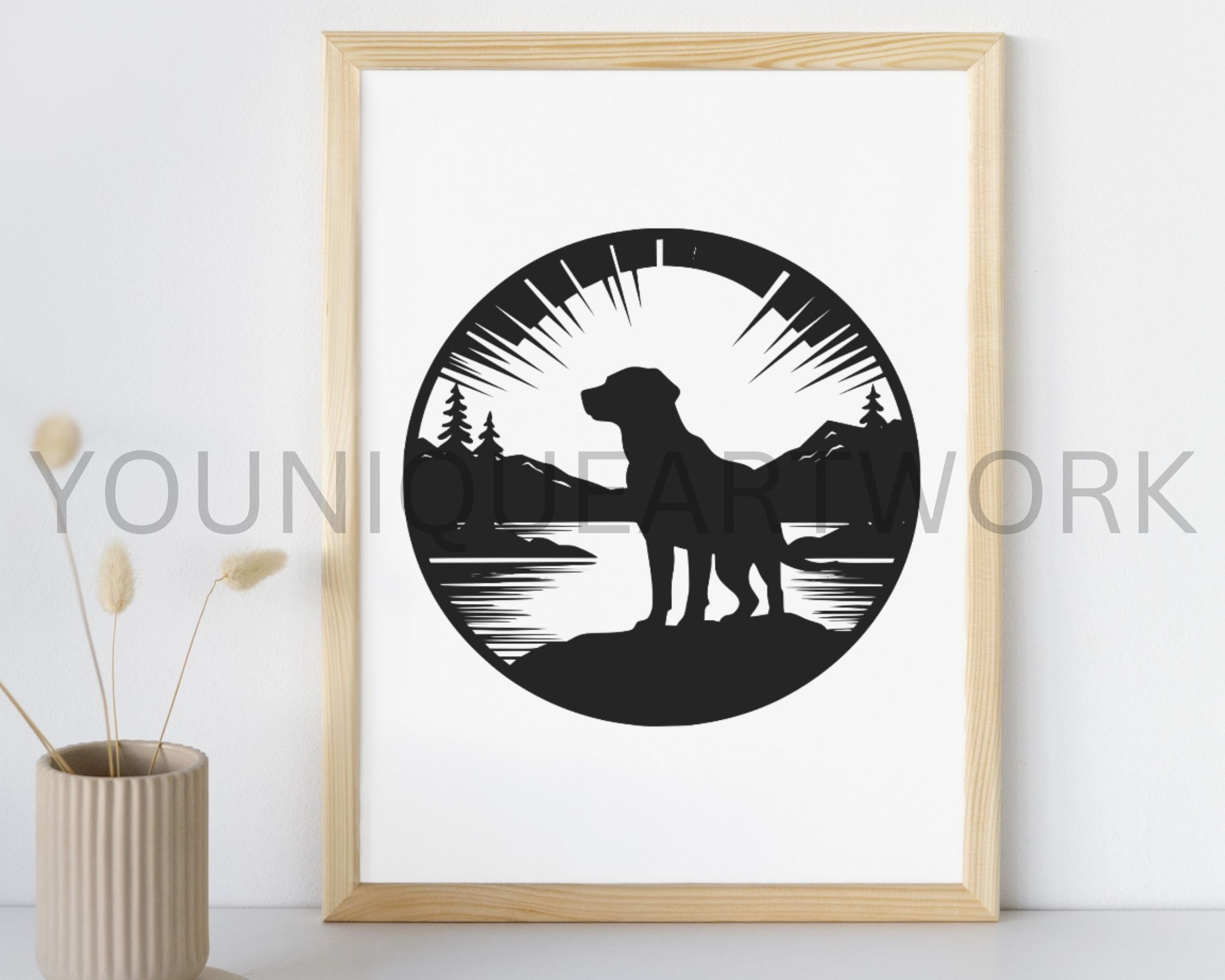 Labrador SVG Bundle, PNG, Labrador Head Clipart, Hand Drawn Peeking Dog ...