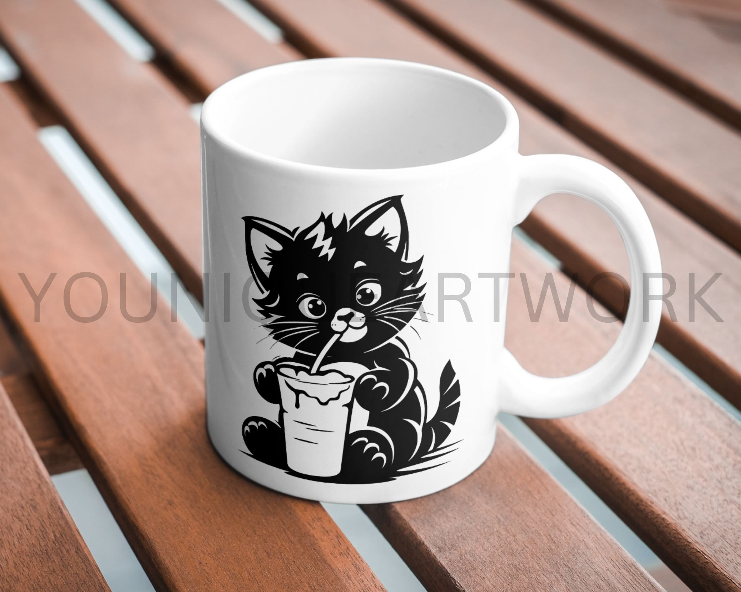 Cute Cat SVG Bundle, PNG, Baby Cat Clipart, Ilustración de vector de ...