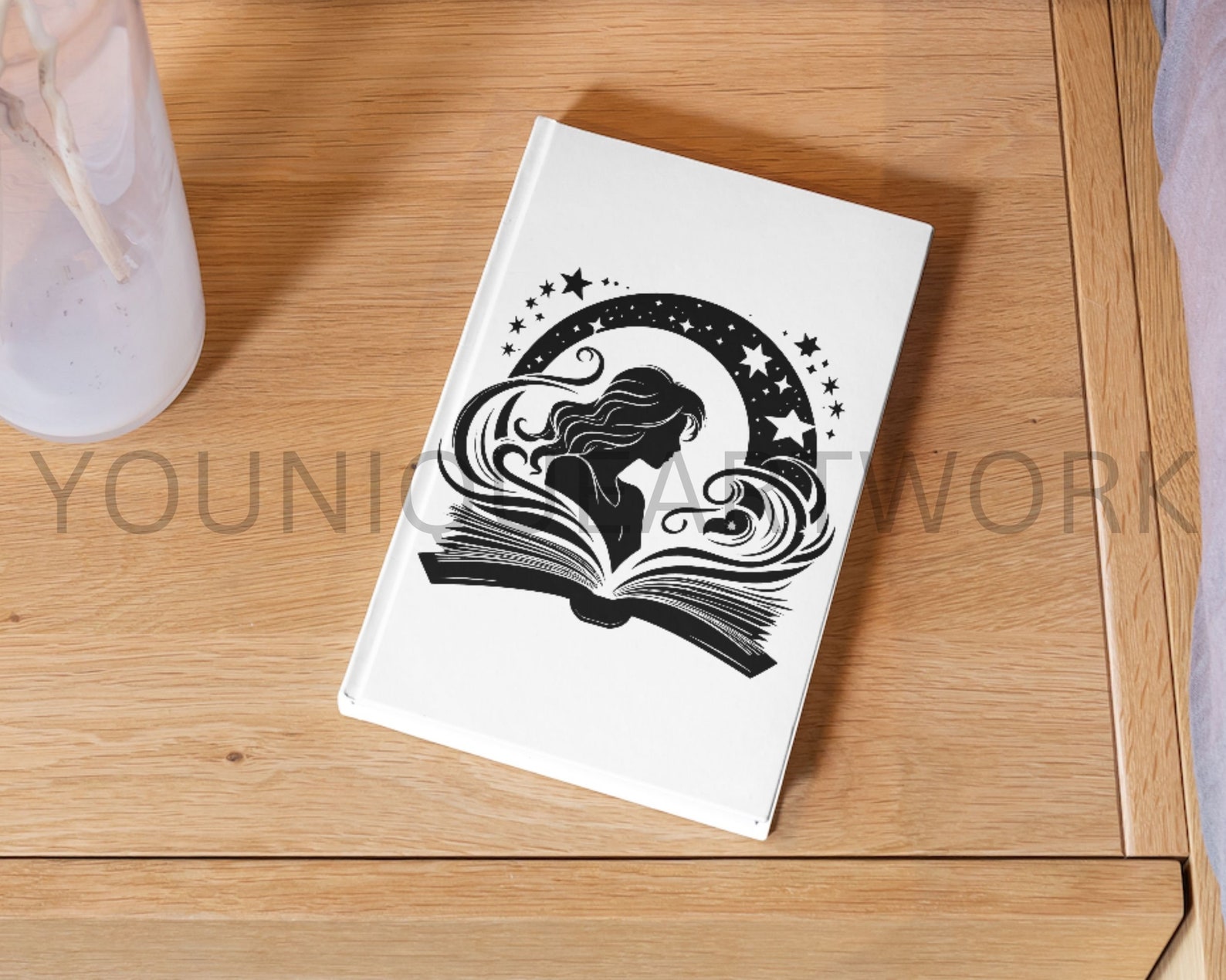 Celestial Book SVG Bundle, PNG, Fantasy Bookworm Clipart, Hand Drawn ...