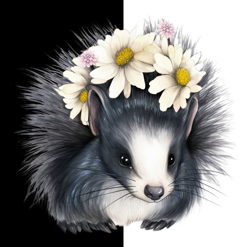 Cute Skunk Clipart, Skunks PNG Files for Sublimation, Skunk Clip Art ...