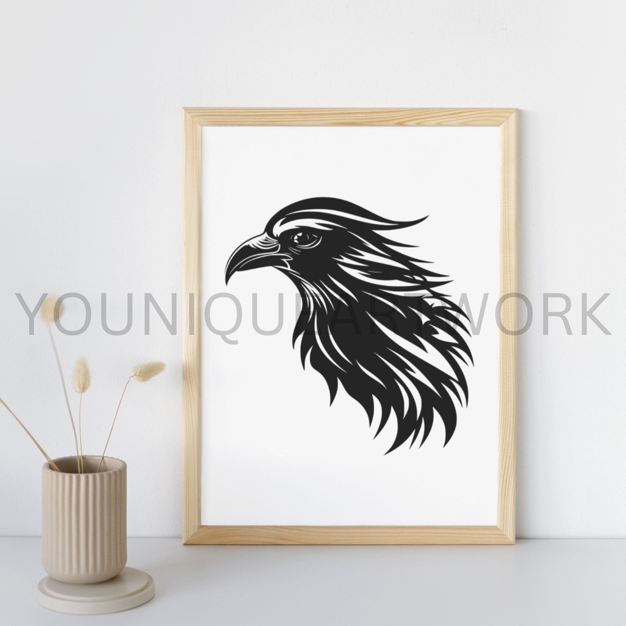 Raven SVG Bundle PNG Raven Clipart Hand Drawn Crow Vector - Etsy