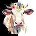 Watercolor Cow Clipart, Cute Cow PNG, Farm Animal Clip Art for Nursery ...