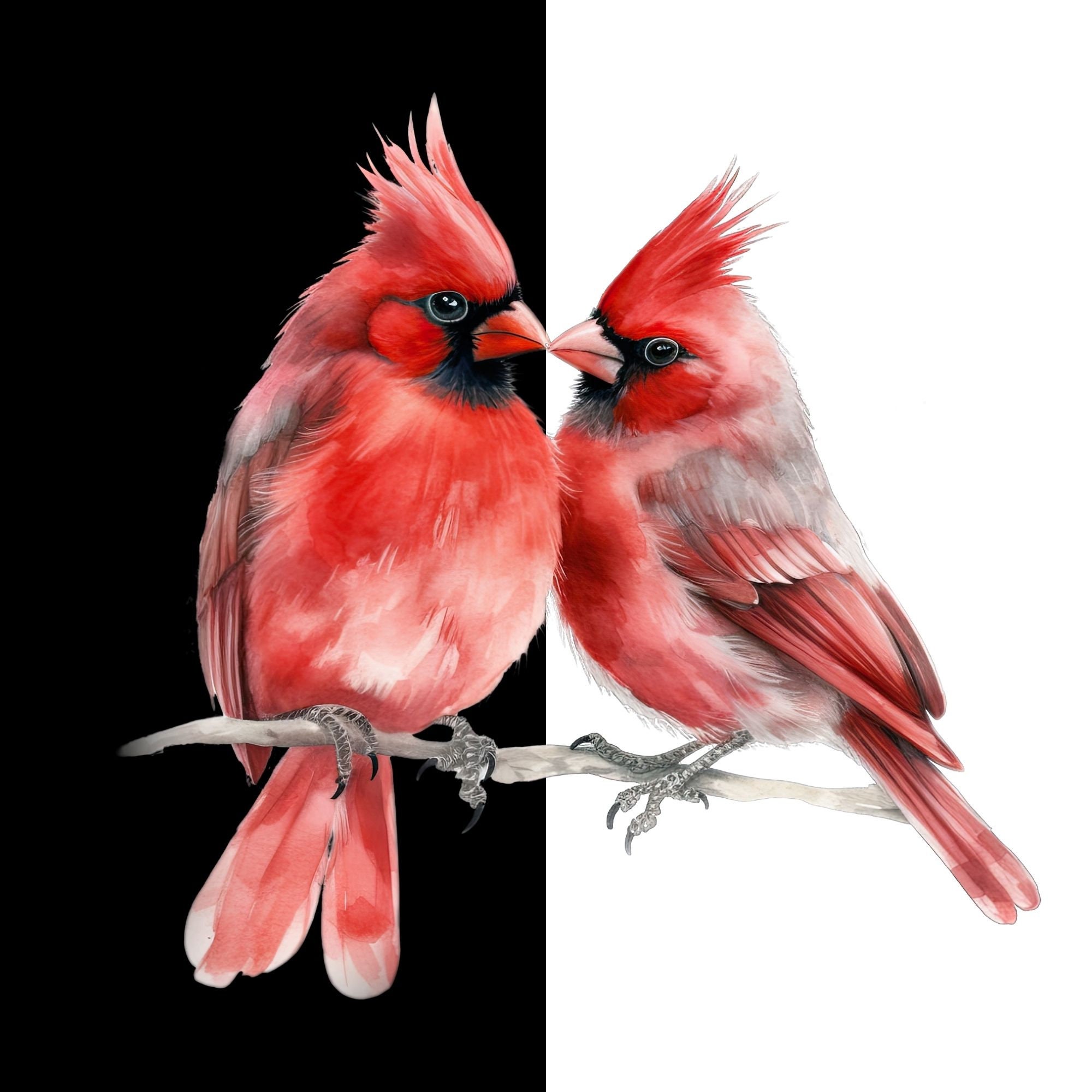 Red Cardinal Clipart Red Cardinal PNG Files for Sublimation - Etsy
