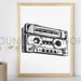 Cassette SVG Bundle, PNG, Floral Tape Clipart, Hand Drawn Cassette With ...